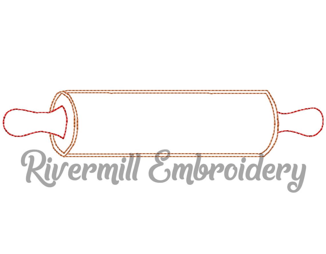 Raggy Applique Rolling Pin Machine Embroidery Design 4 Sizes - Etsy
