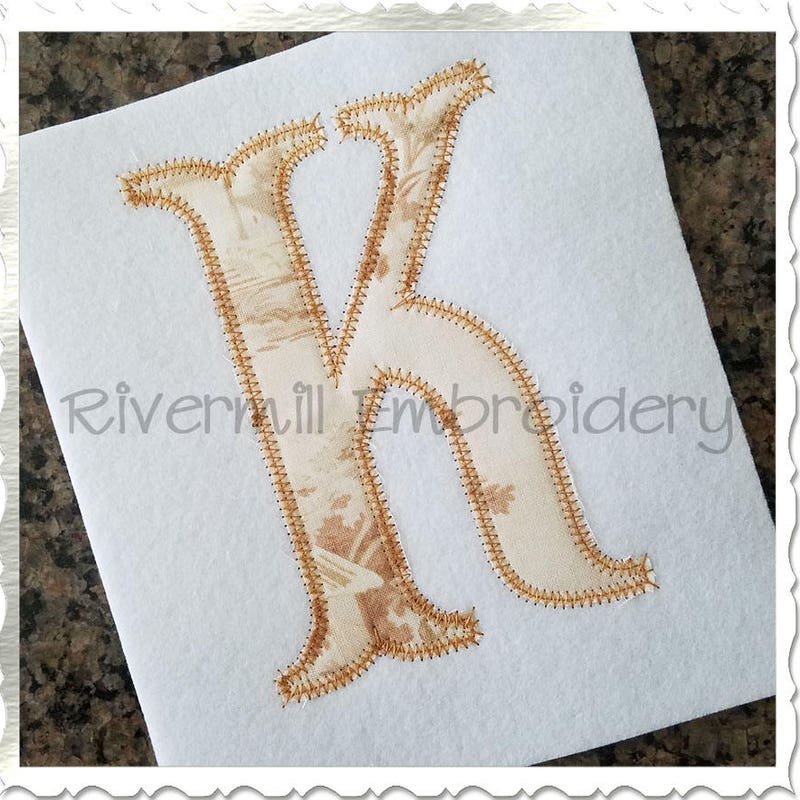 Fishtail Embroidery Font - Etsy