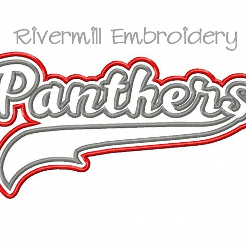 Double Applique Panthers Machine Embroidery Design 4 Sizes - Etsy