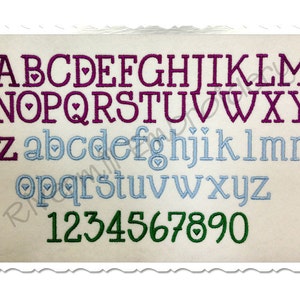 Cupid Machine Embroidery Font Alphabet 3 Sizes - Etsy