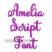 Amelia Script Machine Embroidery Font Monogram Alphabet 3 Sizes - Etsy