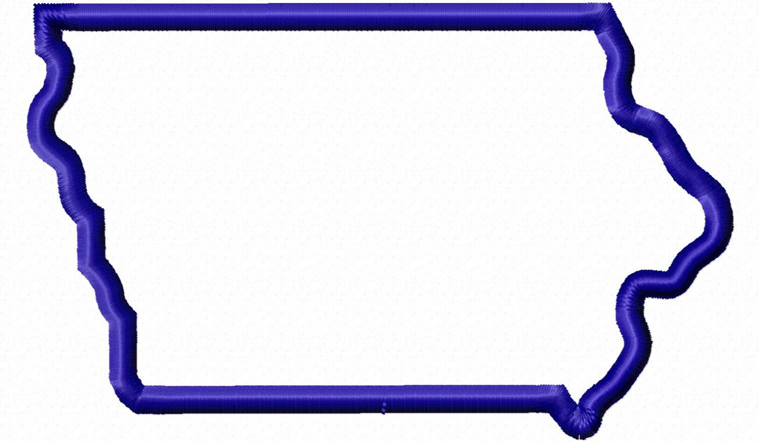 State of Iowa Applique Machine Embroidery Design 4 Sizes | Etsy