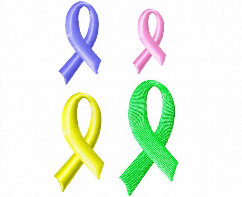 Mini Awareness Ribbon Machine Embroidery Design - 4 Sizes - Etsy