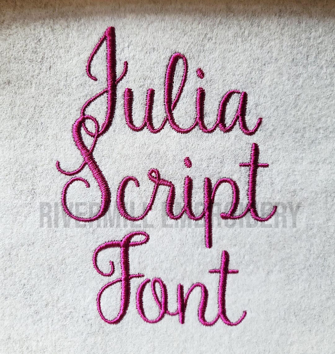 Julia Script Machine Embroidery Font Monogram Alphabet - 3 Sizes - BX ...