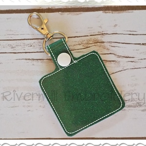 Blank Square in the Hoop Snap Tab Key Fob Machine Embroidery Design - Etsy