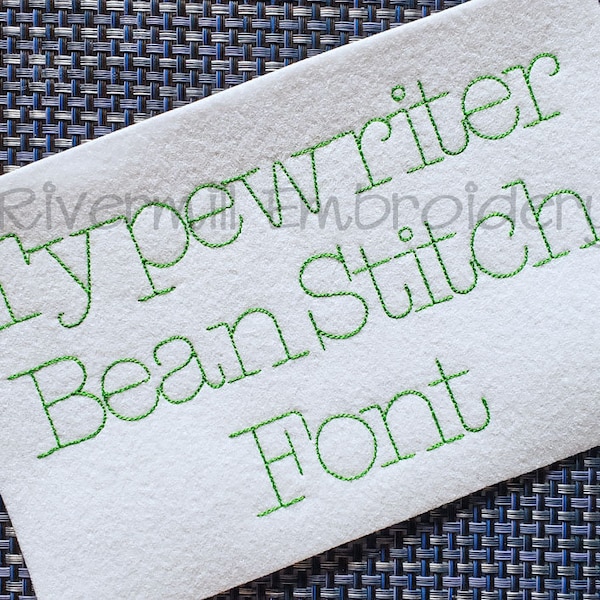 Typewriter Embroidery Font - Etsy