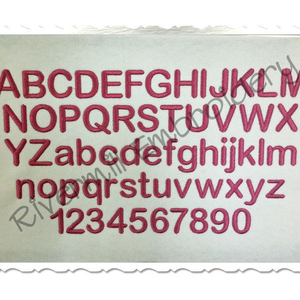 Rounded Embroidery Font - Etsy UK