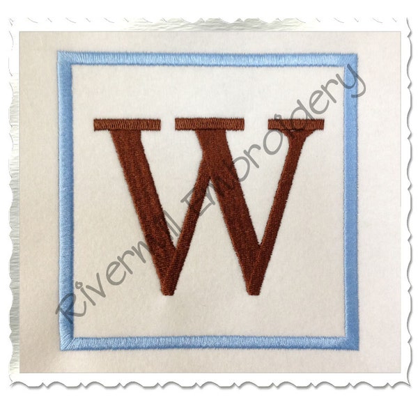 Square Monogram Embroidery Font - Etsy
