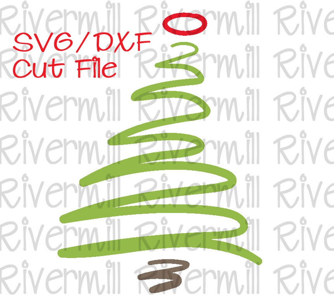 SVG Dxfscribble Christmas Tree Cut File - Etsy