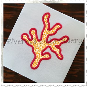 Applique Coral Machine Embroidery Design - 4 Sizes - Instant Download ...