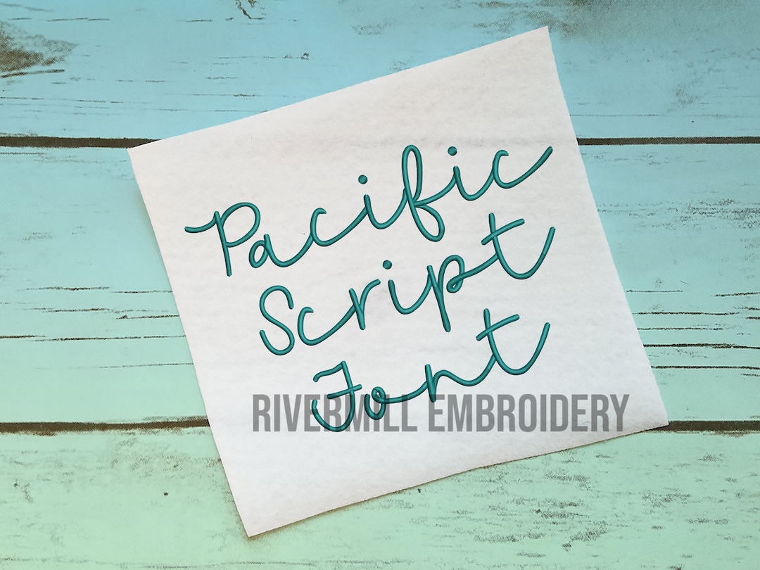 Pacific Script Machine Embroidery Font Monogram Alphabet - 3 Sizes - BX ...