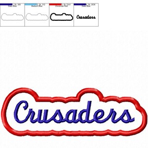 Applique Crusaders Machine Embroidery Design - 4 Sizes - Instant ...