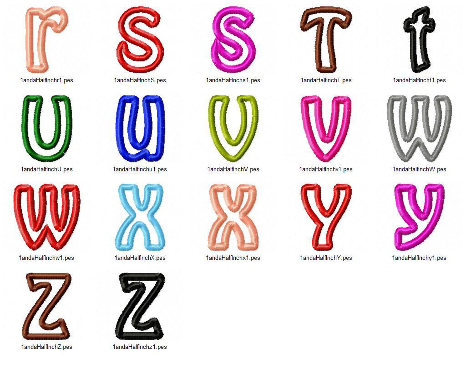 Small 1 1/2 Inch Hobo Applique Machine Embroidery Font Alphabet - Etsy