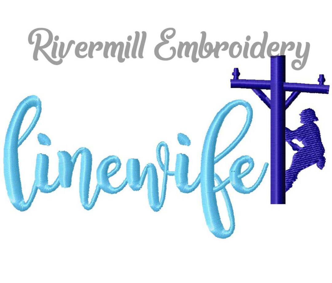 Line Wife Machine Embroidery Design - 4 Sizes - Etsy