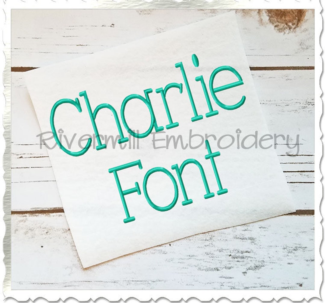 Charlie Machine Embroidery Font Monogram Alphabet - 3 Sizes - BX Files ...