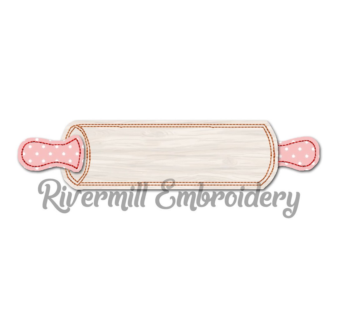 Raggy Applique Rolling Pin Machine Embroidery Design - 4 Sizes ...