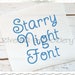 Starry Night Machine Embroidery Font Monogram Alphabet 3 | Etsy