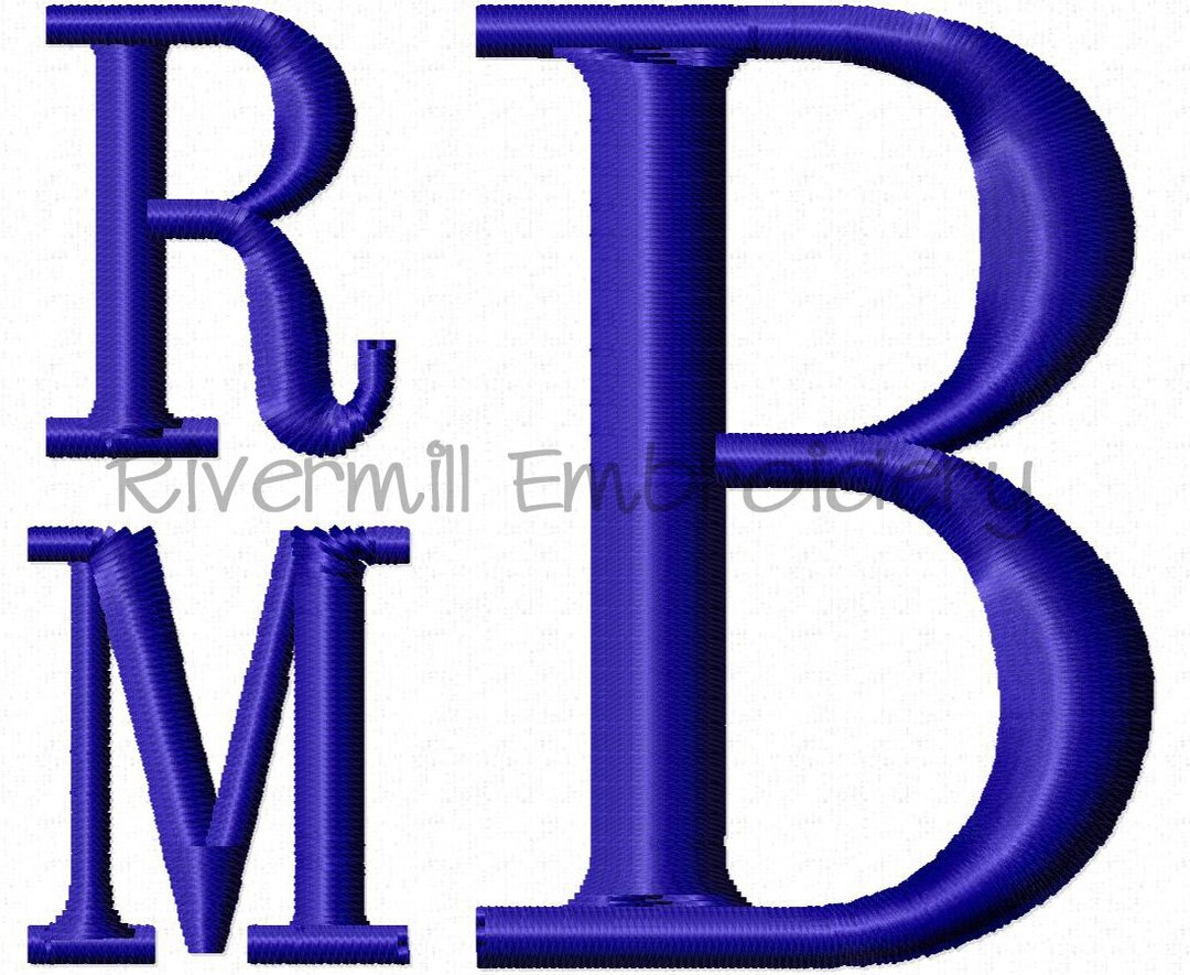Custom Stacked Monogram Embroidery Design - Etsy