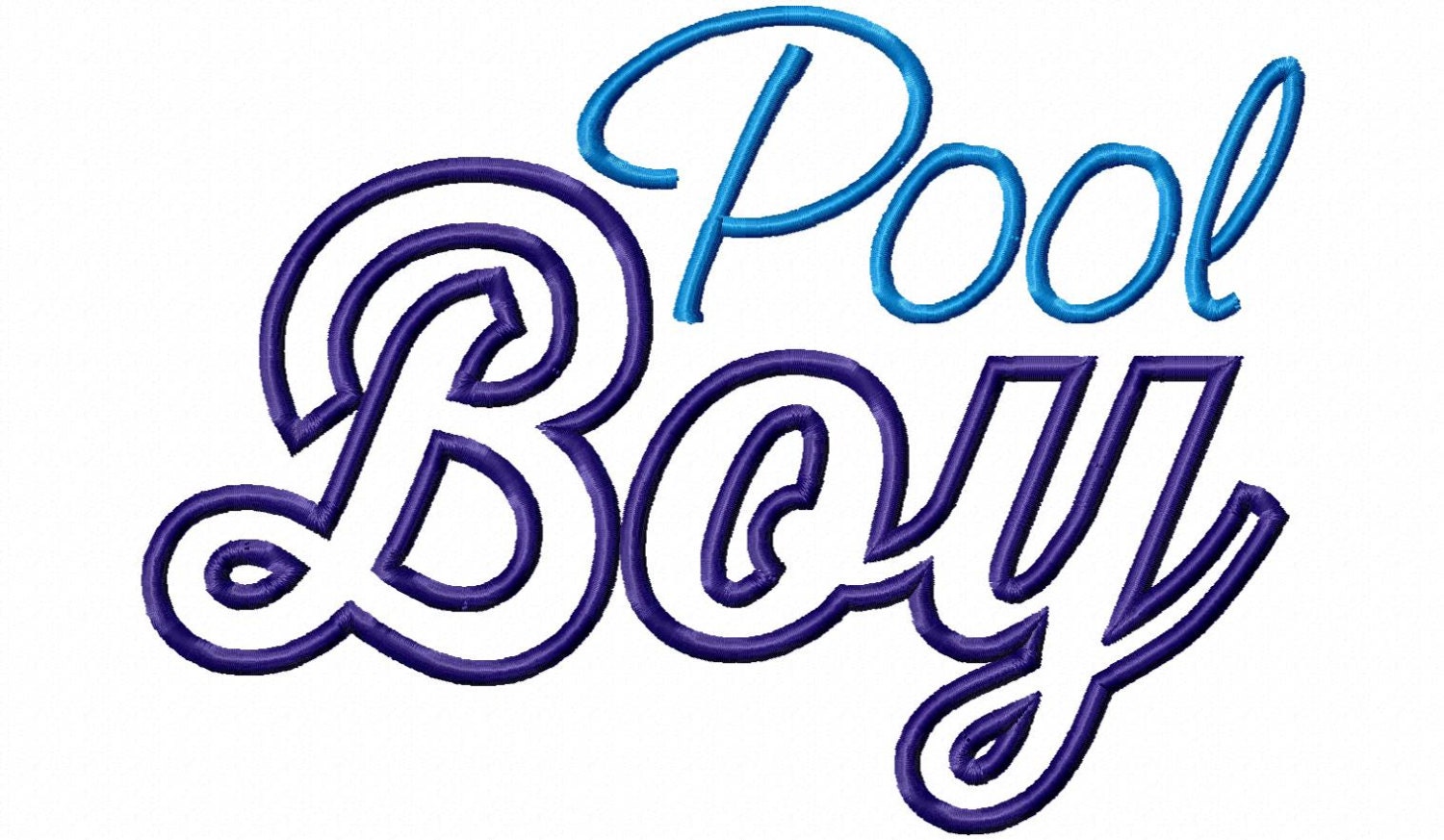 Pool Boy Applique Machine Embroidery Design 4 Sizes | Etsy