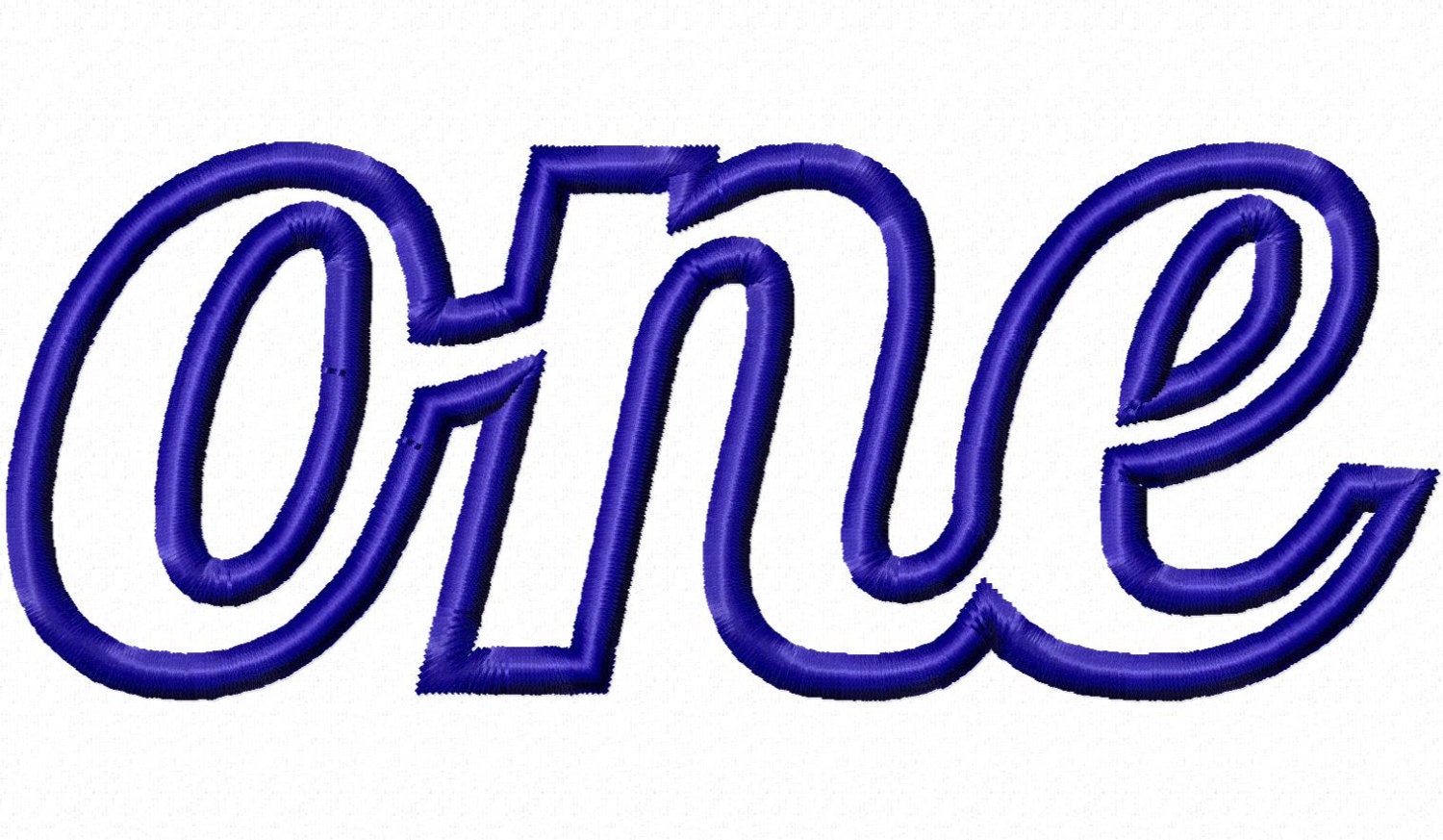 Applique Word "one" Machine Embroidery Design - 3 Sizes - Instant ...