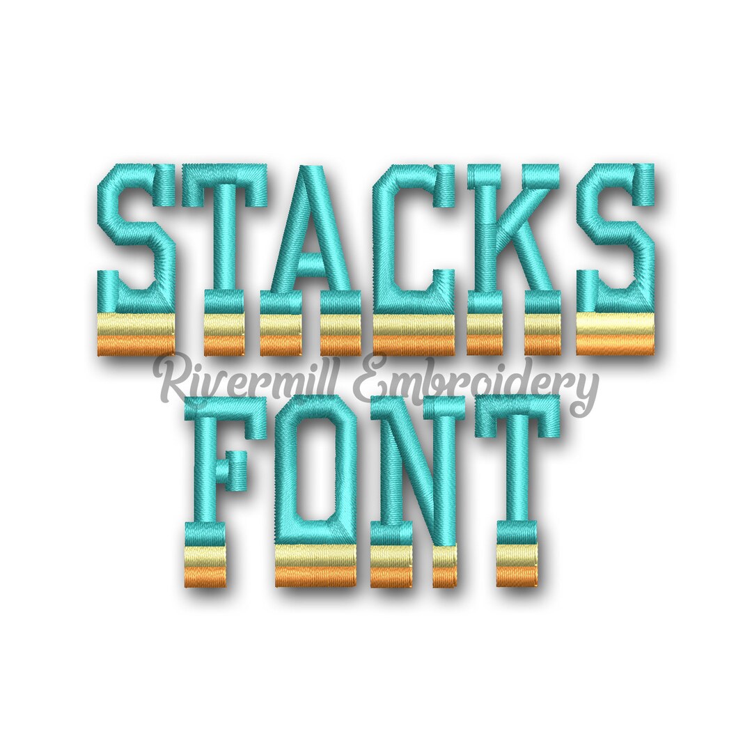 Stacks Machine Embroidery Font Monogram Alphabet - 3 Sizes - BX Files ...