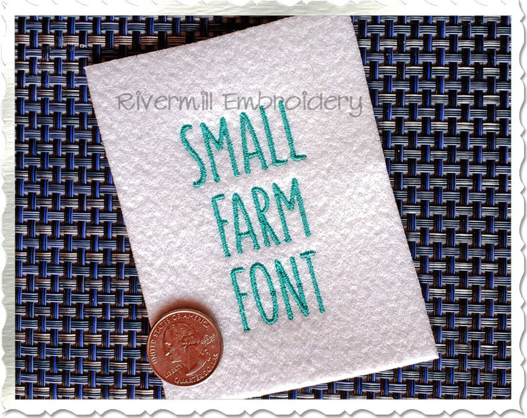 Small Farm Style Machine Embroidery Font Monogram Alphabet - 2 Sizes ...