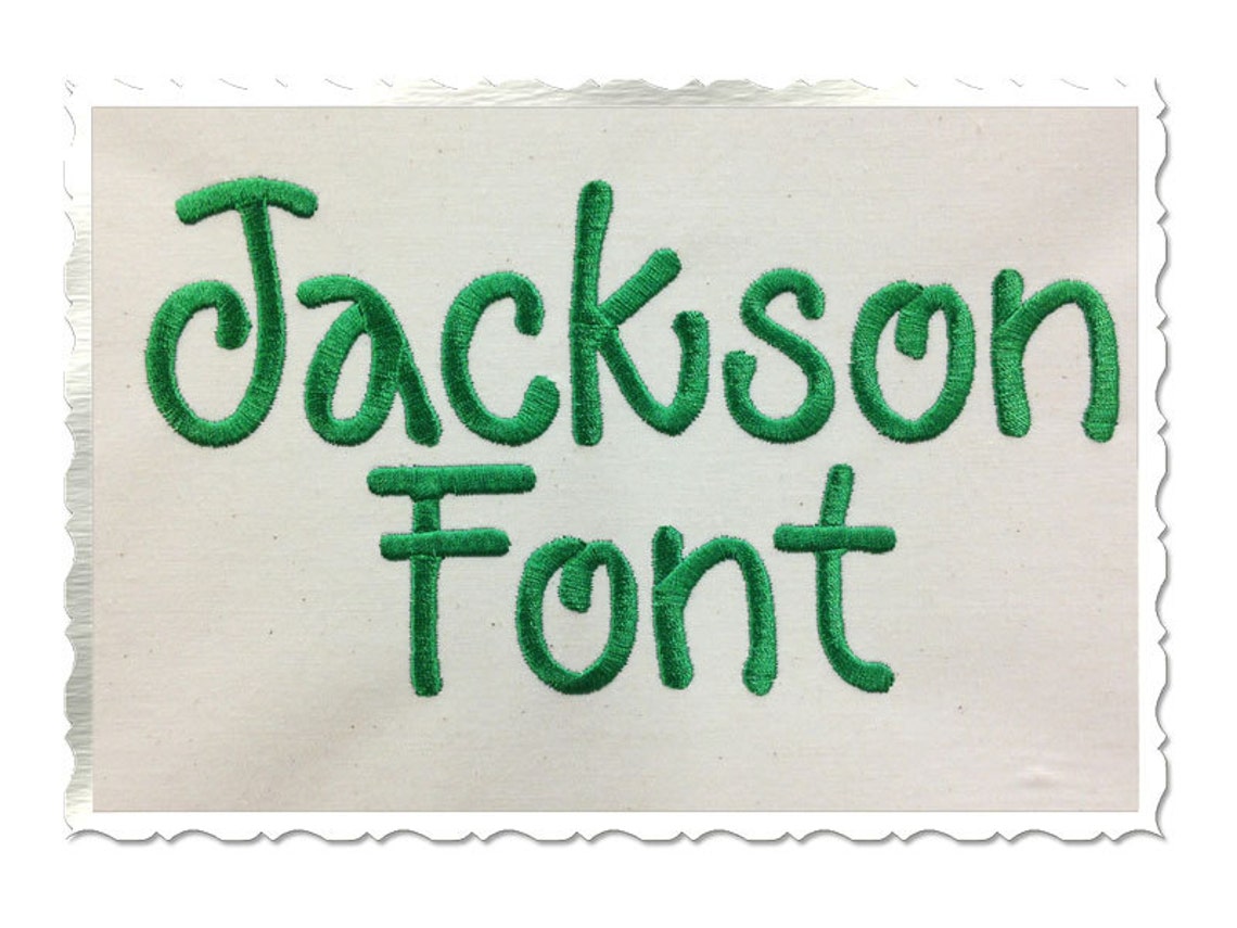 Jackson Machine Embroidery Font Monogram Alphabet 3 Sizes - Etsy