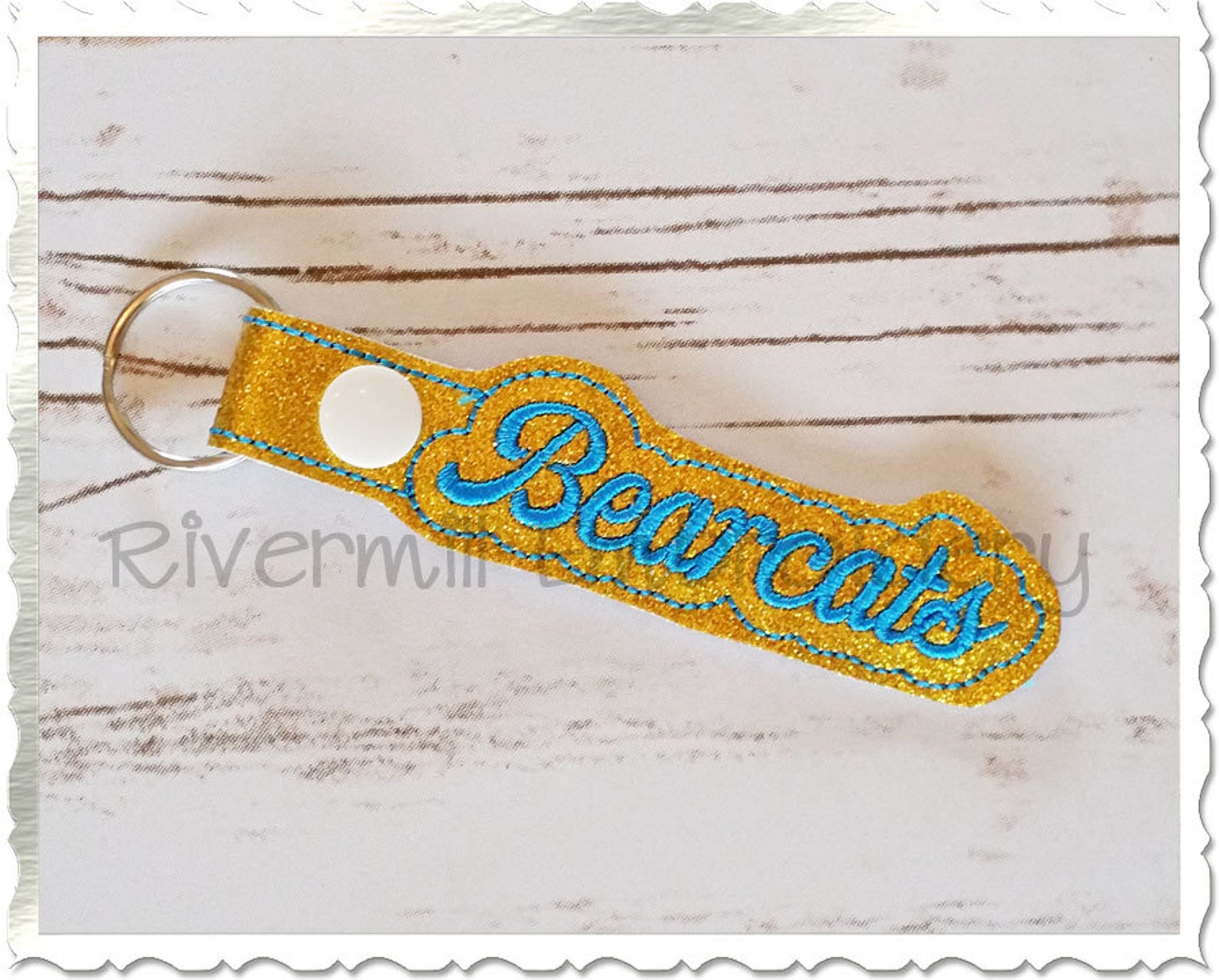 Bearcats in the Hoop Snap Tab Key Fob Machine Embroidery Design - Etsy
