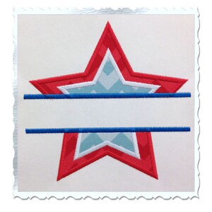 Split Star Applique Machine Embroidery Design - 5 Sizes - Instant ...