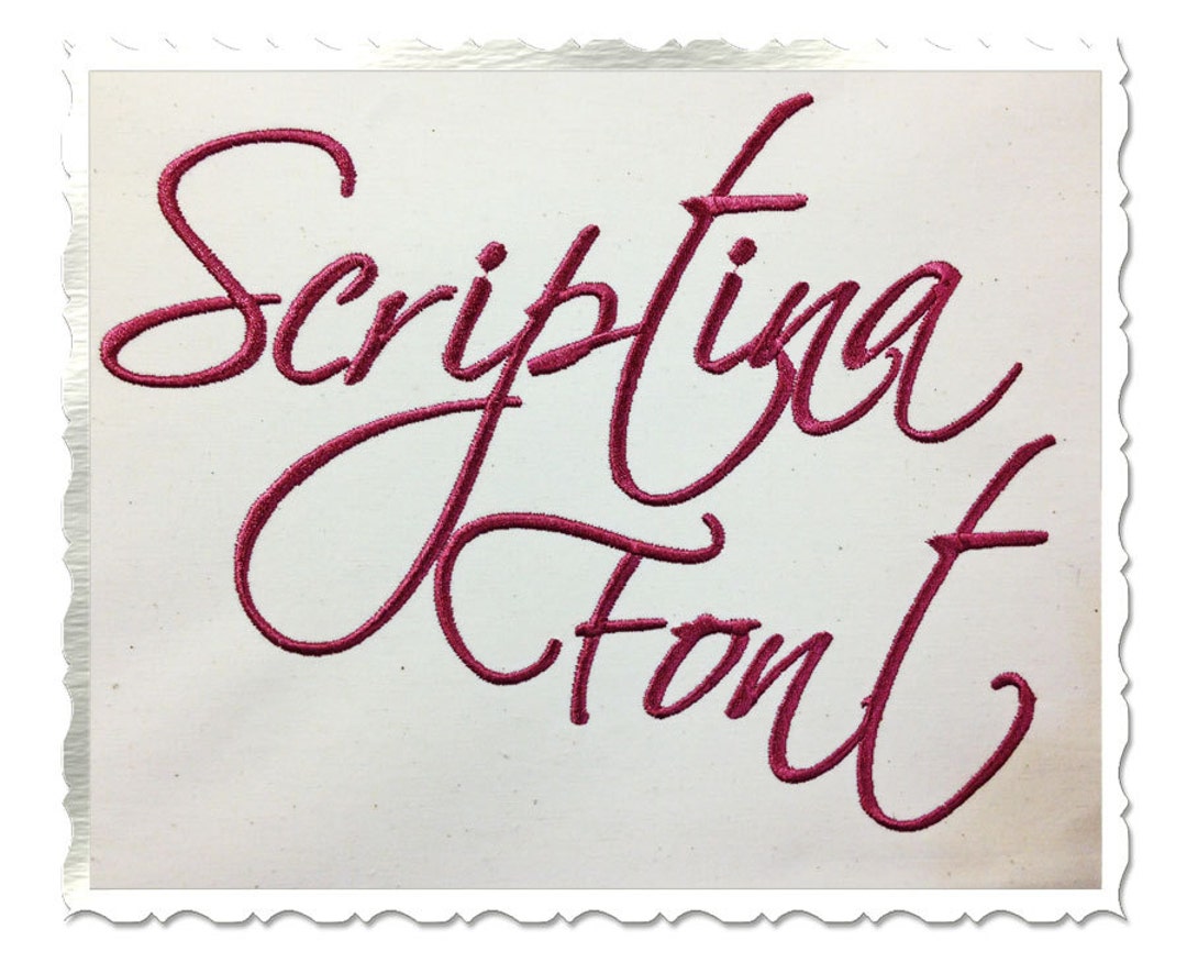 Scriptina Machine Embroidery Font Monogram Alphabet - 3 Sizes - BX ...