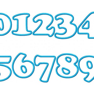 Puffy Applique Numbers Machine Embroidery Designs - 5 Sizes - Etsy