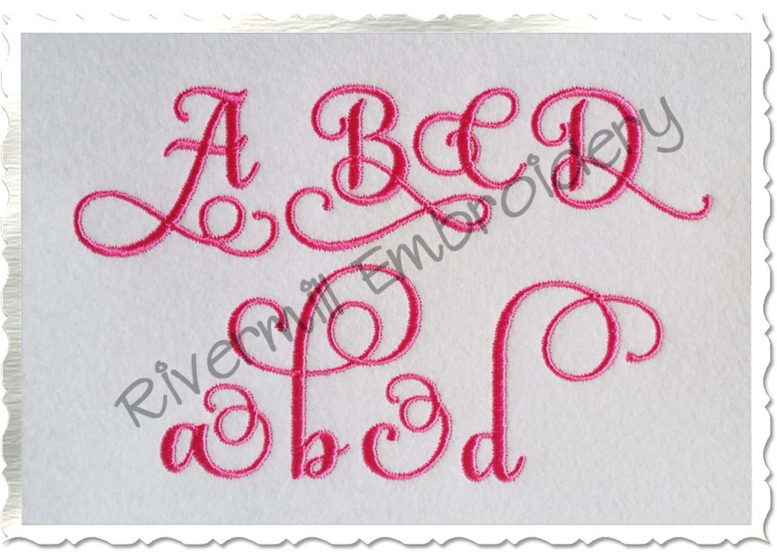 Samantha Script Alternate Set 2 Machine Embroidery Font Monogram ...