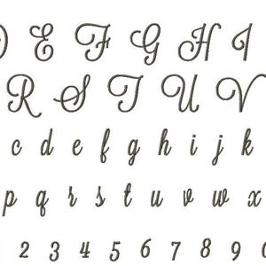 Anna Script Machine Embroidery Font Monogram Alphabet - 3 Sizes - BX ...