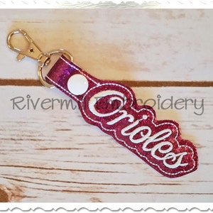 Orioles in the Hoop Snap Tab Key Fob Machine Embroidery Design - Etsy