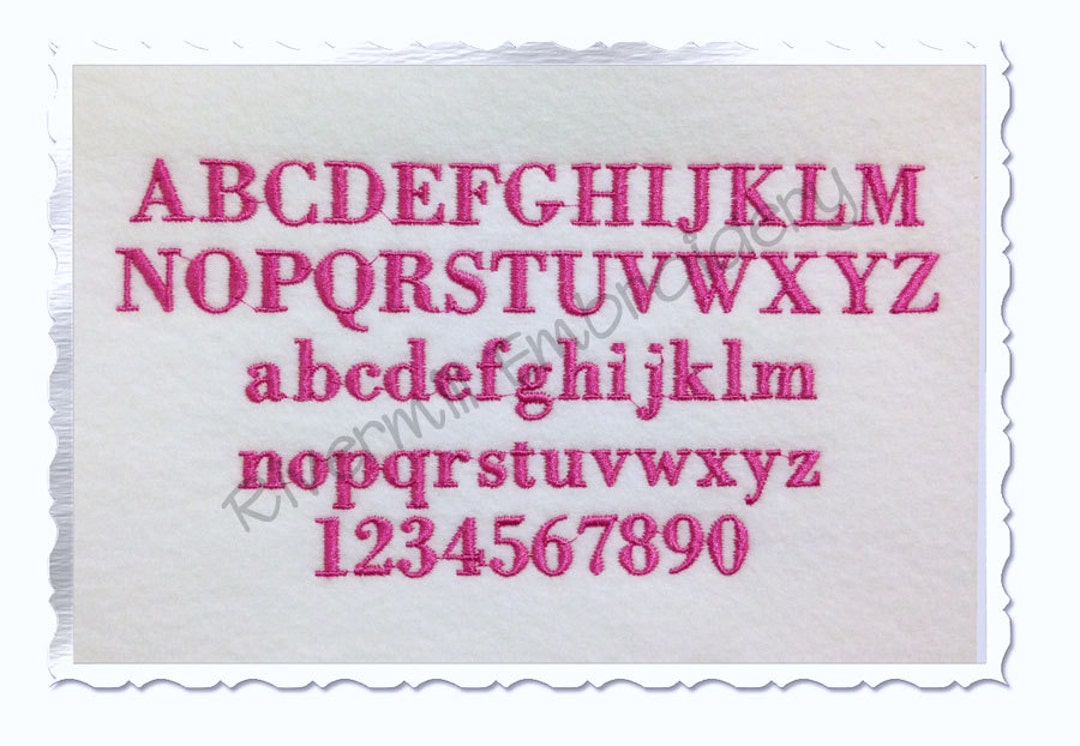 Small Mini Georgia Machine Embroidery Font Monogram Alphabet - 1/2" & 3 ...