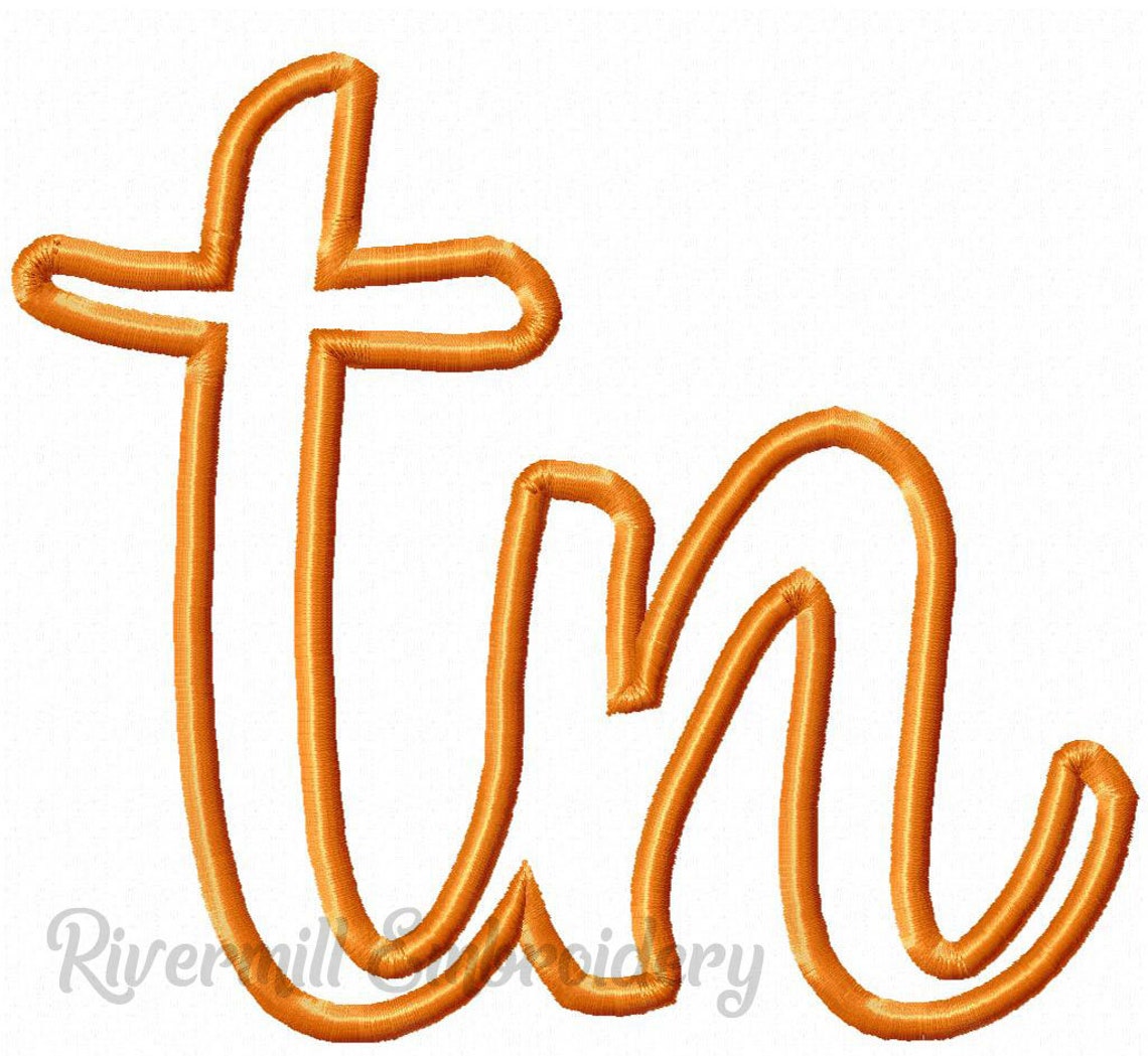 TN Tennessee Applique Machine Embroidery Design 4 Sizes - Etsy