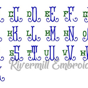 Large Tuscan Monogram Machine Embroidery Font Alphabet - 3 Sizes - BX ...