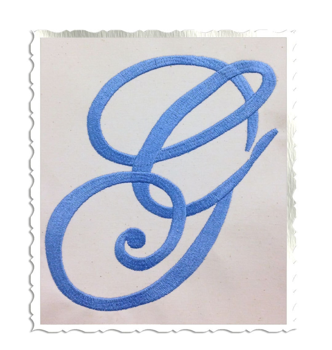 Large Edwardian Script Machine Embroidery Font Alphabet - 3 Sizes - BX ...