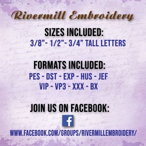 Small Uniform Script Machine Embroidery Font Alphabet - 3 Sizes - BX ...