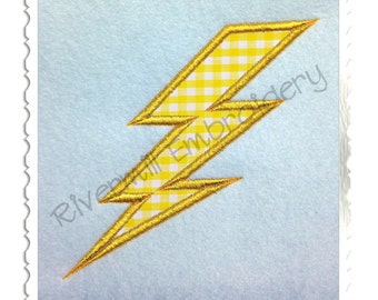 Lightning Bolt Applique Embroidery Design. Machine Embroidery. Super ...