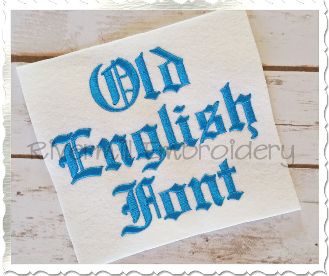 Old English Script Embroidery Font Alphabet - 1 1/2" Inch Size ONLY ...