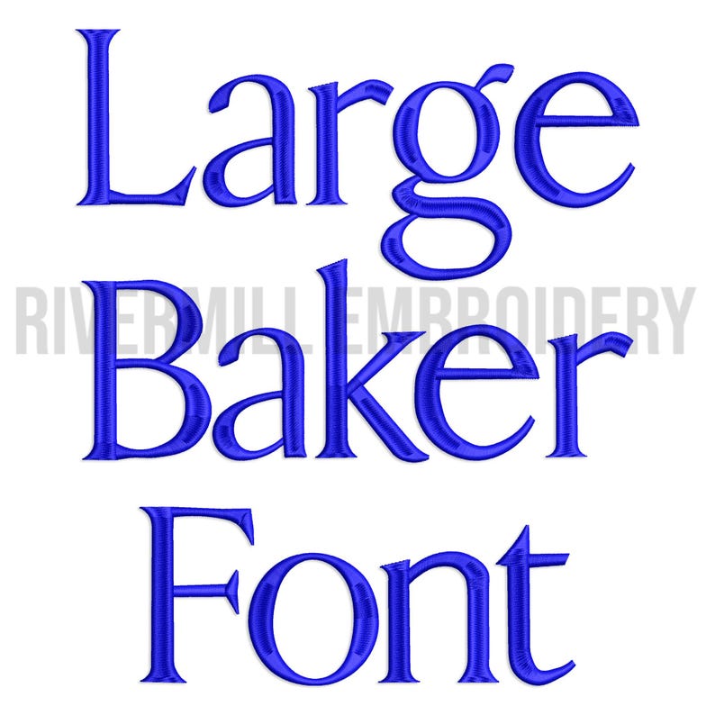 Large Baker Machine Embroidery Font Alphabet - 3 Sizes - BX Files ...