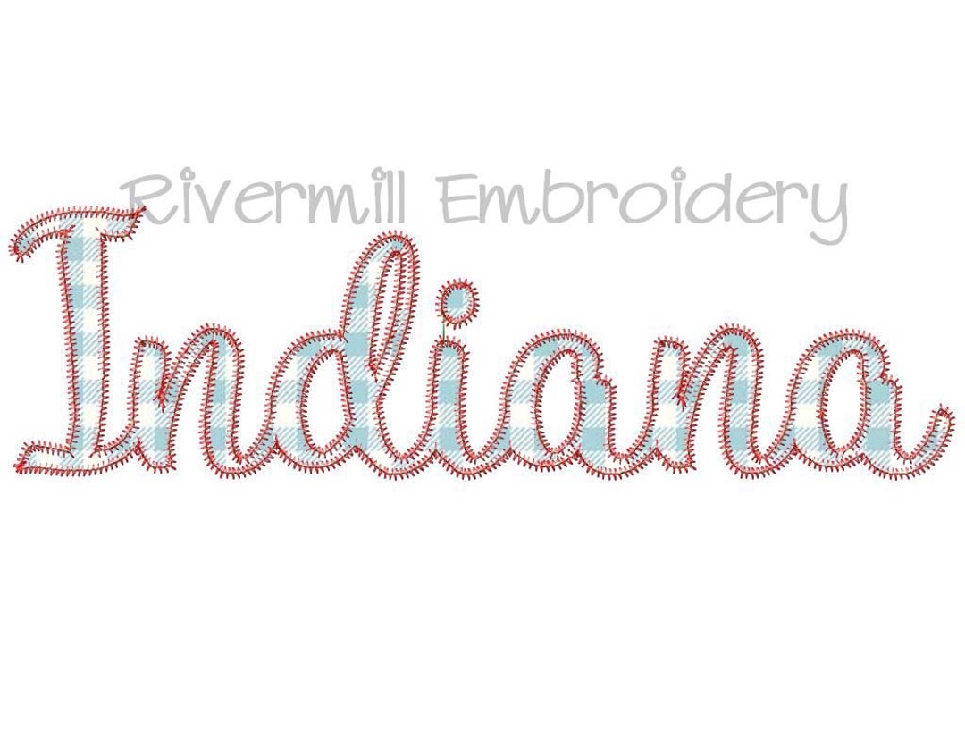 Large Indiana Zig Zag Applique Machine Embroidery Design - Etsy