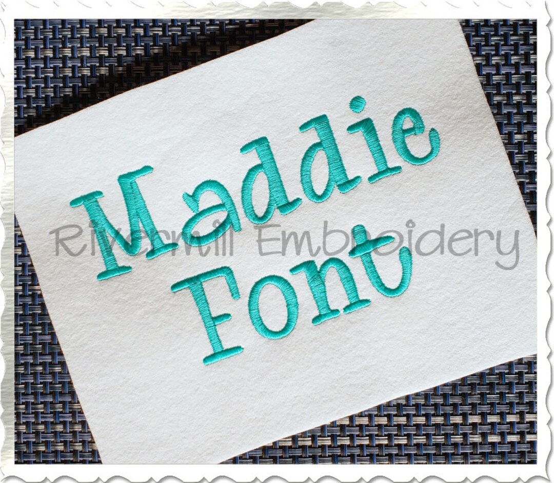 1 1/2" Size - Maddie Machine Embroidery Font Alphabet - BX Files ...