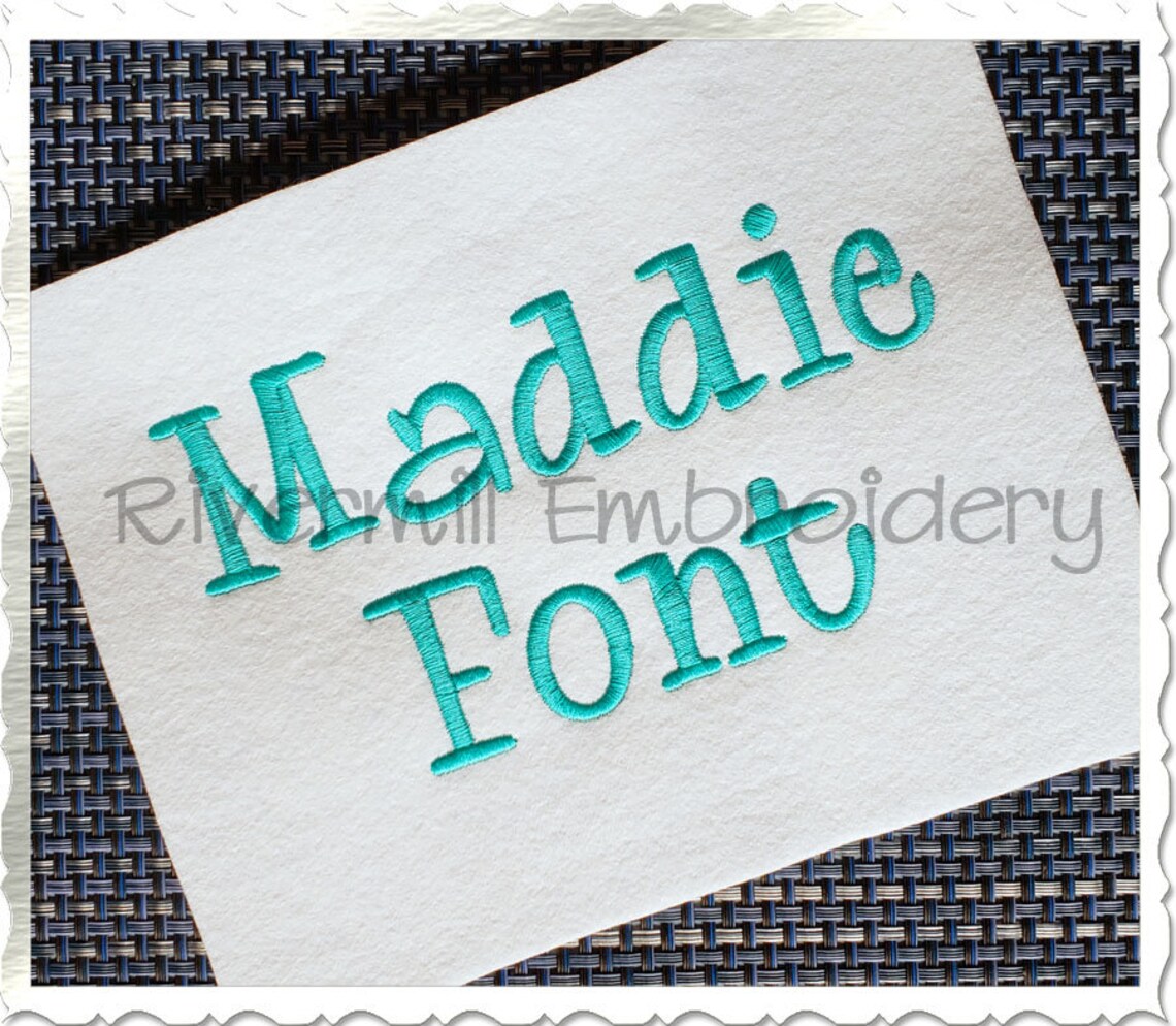 1 1/2 Size Maddie Machine Embroidery Font Alphabet | Etsy