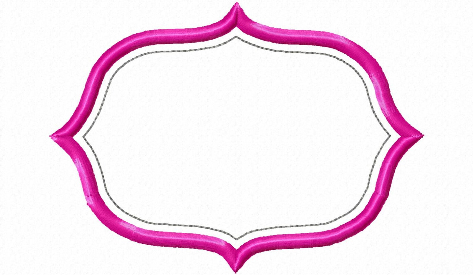 Applique Name or Monogram Frame (#2) Machine Embroidery Design - 4 ...