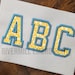 Zig Zag Double Applique Varsity Alphabet Machine Embroidery Font 3 ...