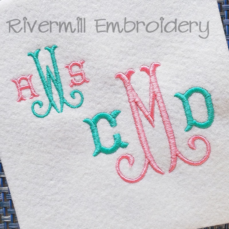 Monogram Font Embroidery - Etsy
