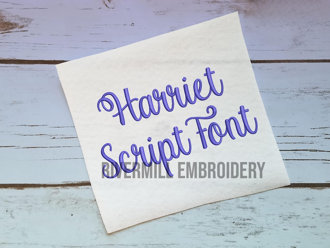 Harriet Script Machine Embroidery Font Monogram Alphabet - 3 Sizes - BX ...