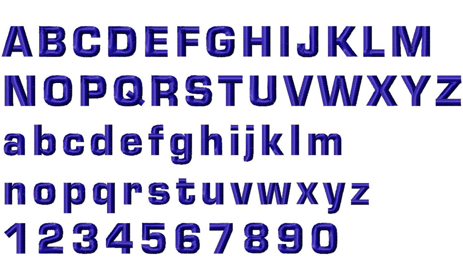 Small Block 2 Machine Embroidery Font Alphabet 3 Sizes - Etsy